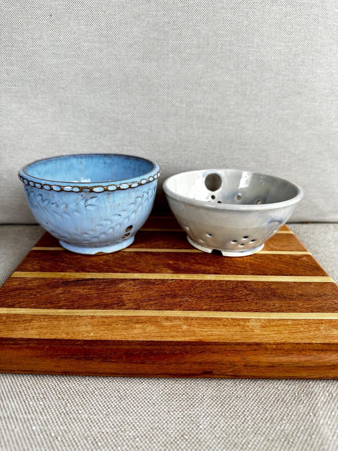 Stoneware Berry Bowl, Small Rustic Colander, Handmade Colander - Etsy