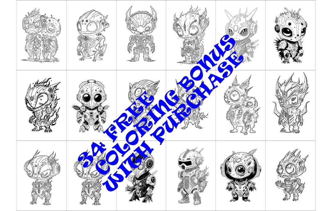 Cyborg Collection: 34 Transparent PNG Images and BONUS OF Coloring ...