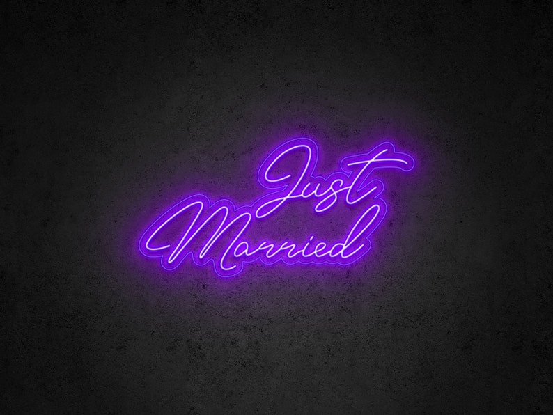 Custom 'just Married' LED Neon Sign Romantic Wedding - Etsy Australia