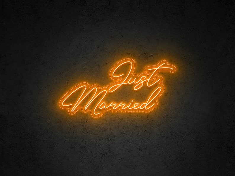 Custom 'just Married' LED Neon Sign Romantic Wedding - Etsy Australia