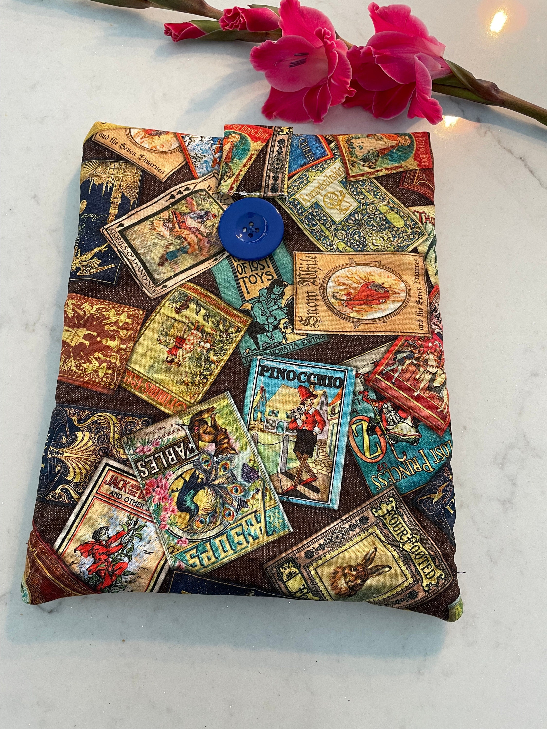 Books Themed Cotton Book Sleeves, E-reader Pouch - Etsy