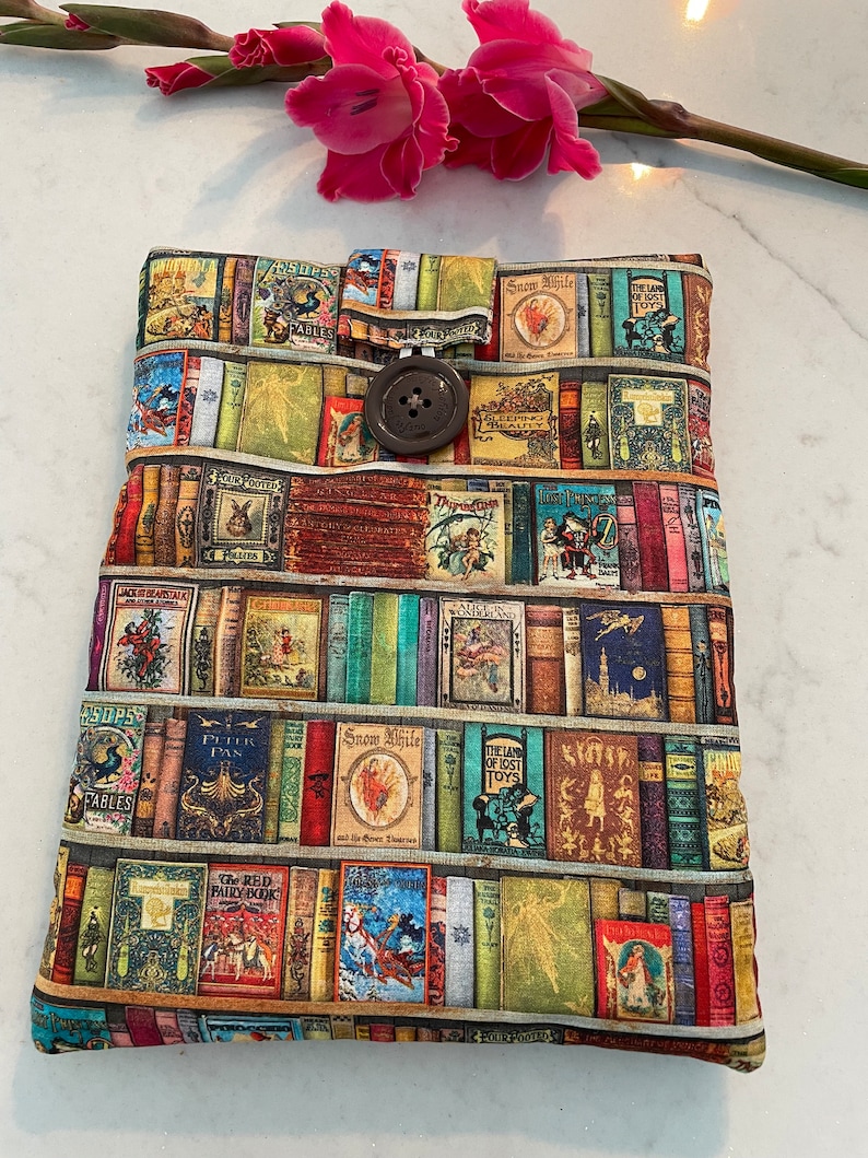 Books Themed Cotton Book Sleeves, E-reader Pouch - Etsy UK