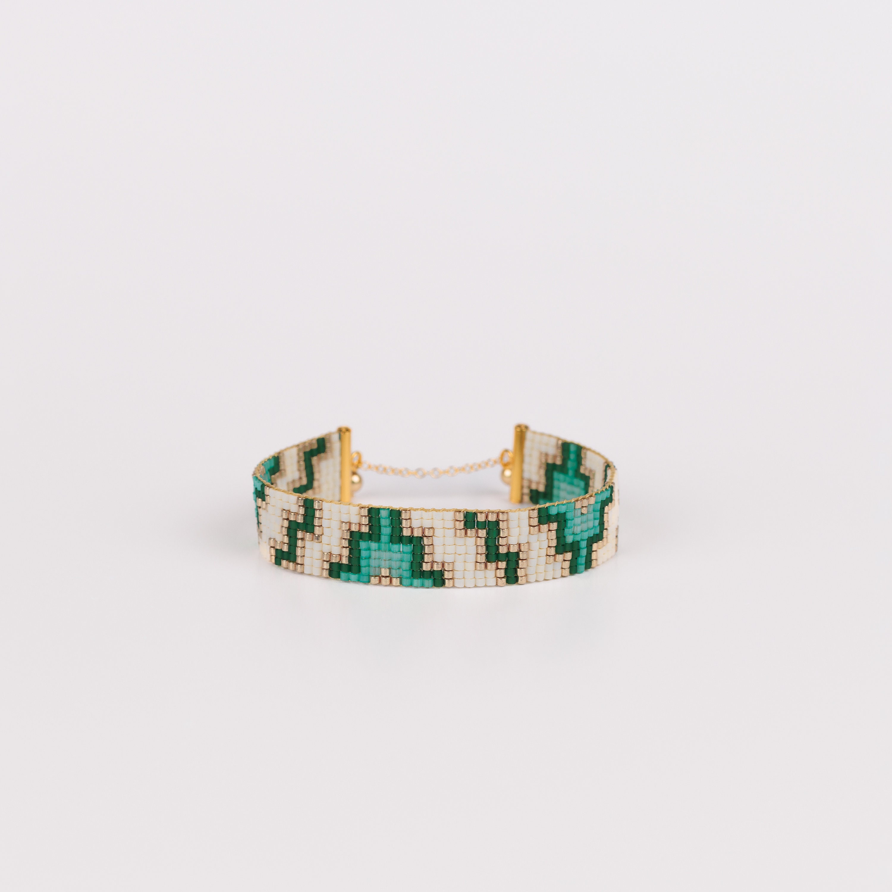 Emerald's Magic Bracelet,high-end Bead Loom Bracelet, Art Deco Style ...