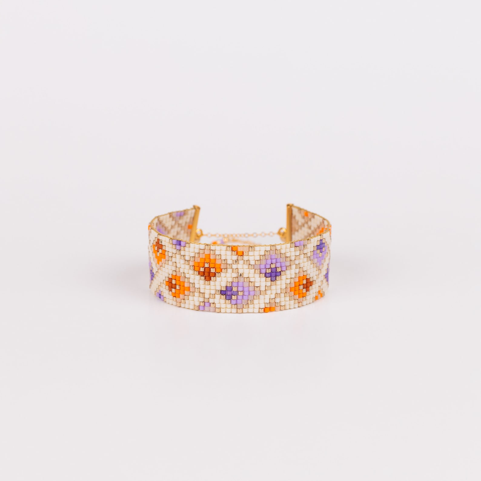 Purple Sunset Bracelet,high-end Bead Loom Bracelet, Art Deco Style ...