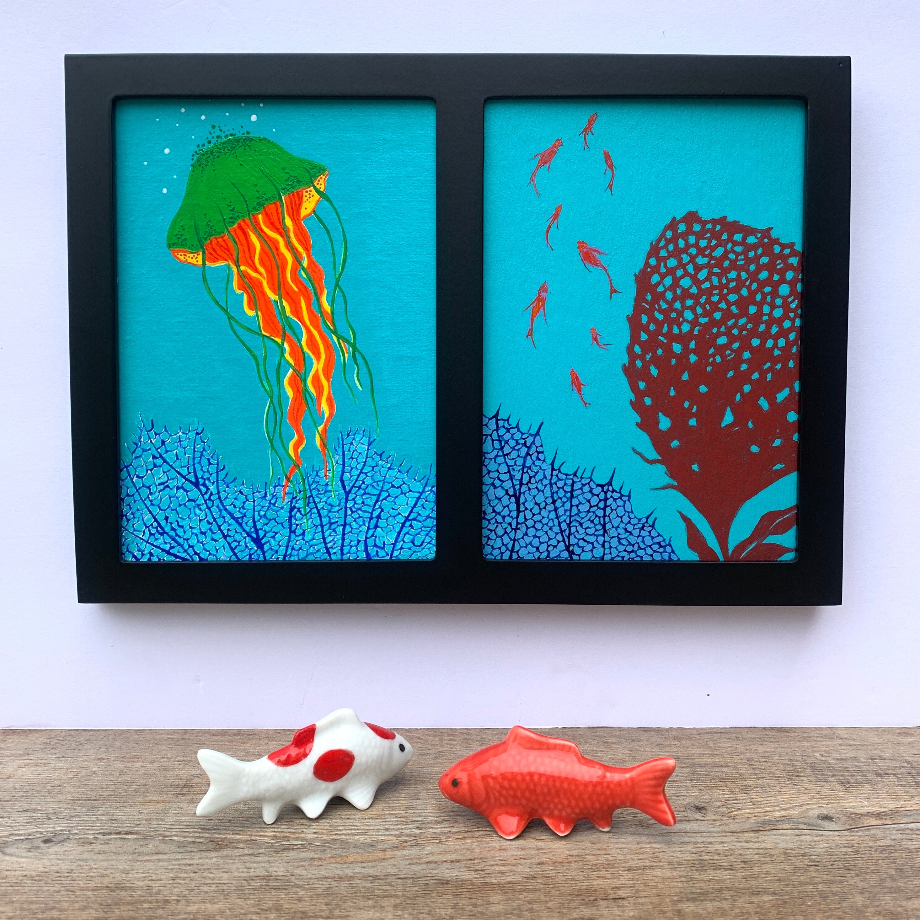 Ocean Painting, Sea Life Painting, Jellyfish Painting, Coral Painting ...