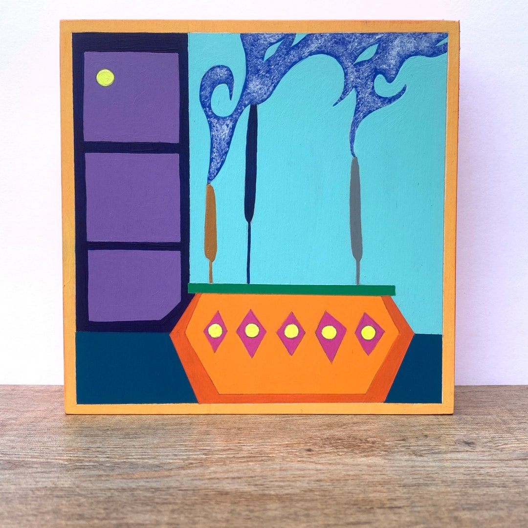 Incense Painting Original, Incense Wall Decor, Made by Me, Original Pop ...