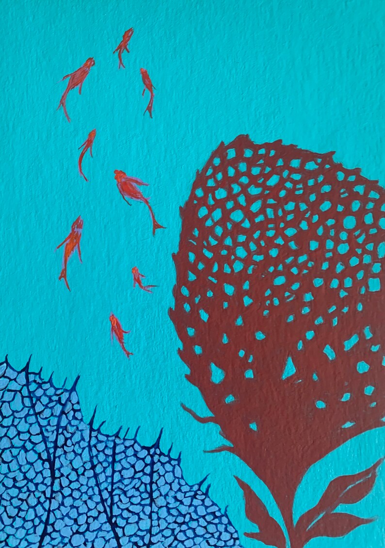 Ocean Painting, Sea Life Painting, Jellyfish Painting, Coral Painting ...