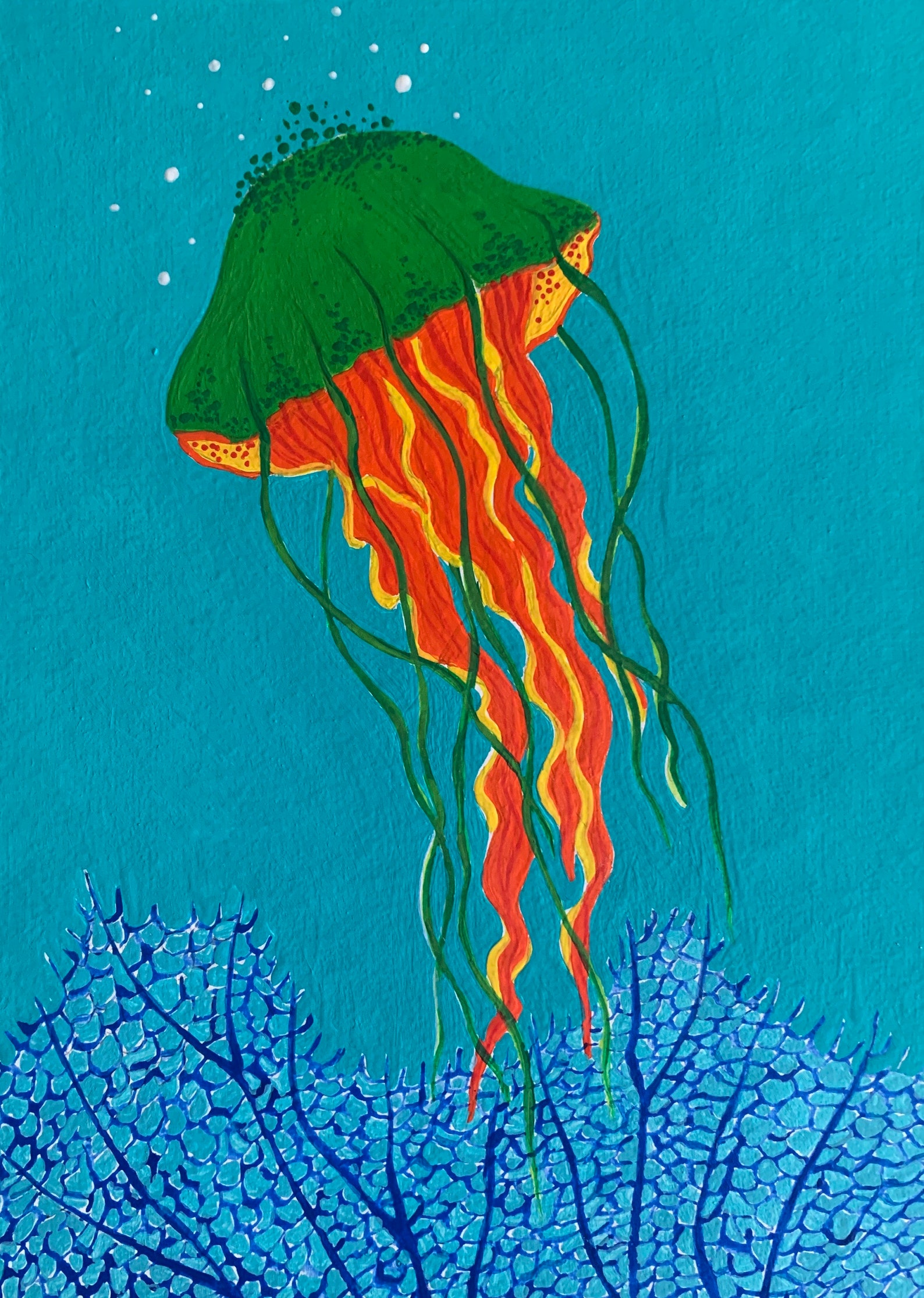 Ocean Painting, Sea Life Painting, Jellyfish Painting, Coral Painting ...