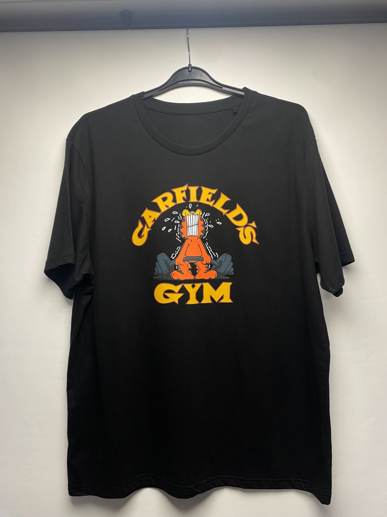 Garfield T-shirt Garfield Gym Tshirt Cartoon Gym T-shirt Workout T ...