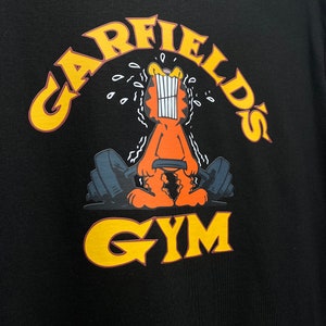 Garfield T-shirt Garfield Gym Tshirt Cartoon Gym T-shirt Workout T ...