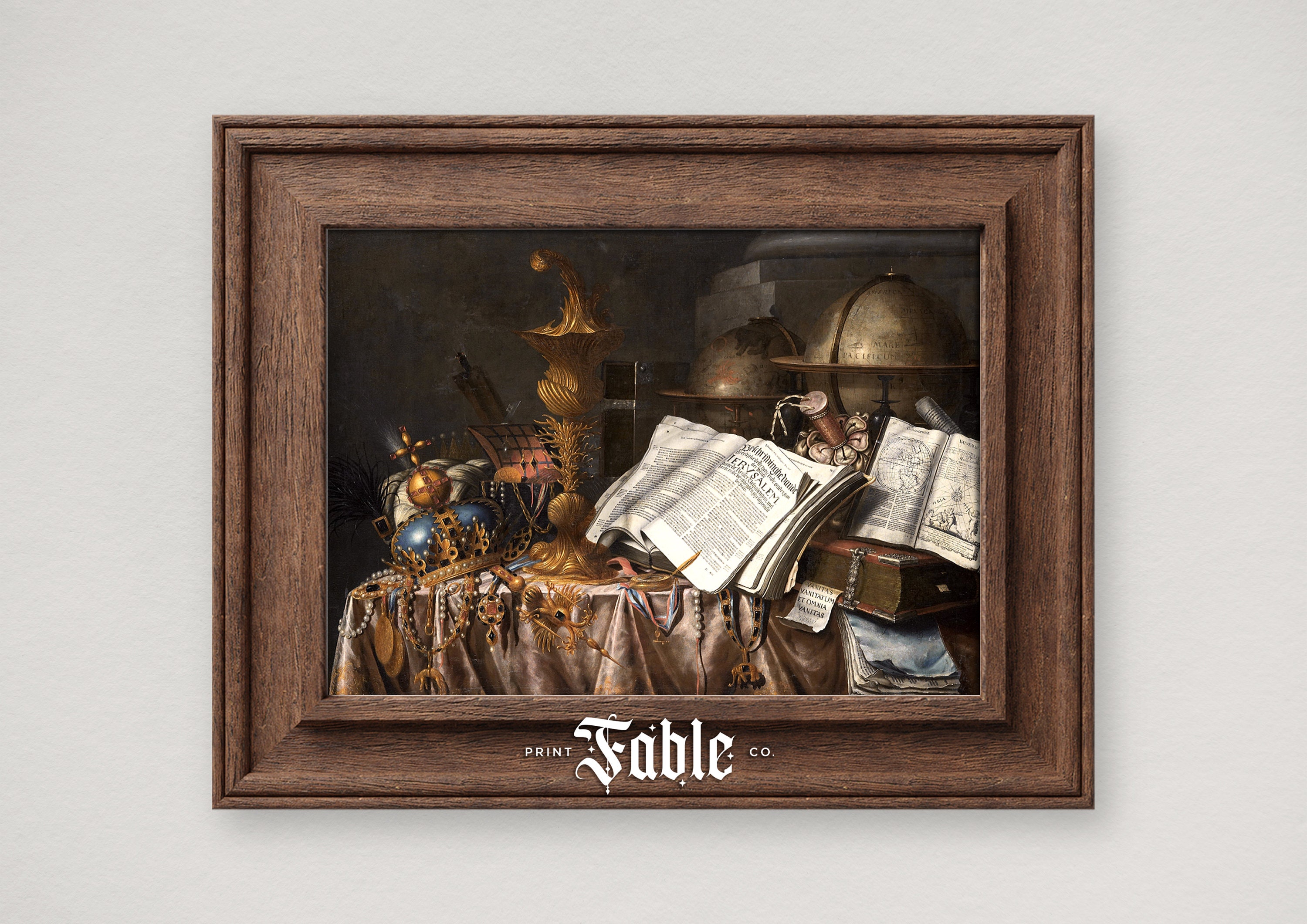 Vintage Medieval Treasure Painting | Adventurer's Gold and Valuables ...