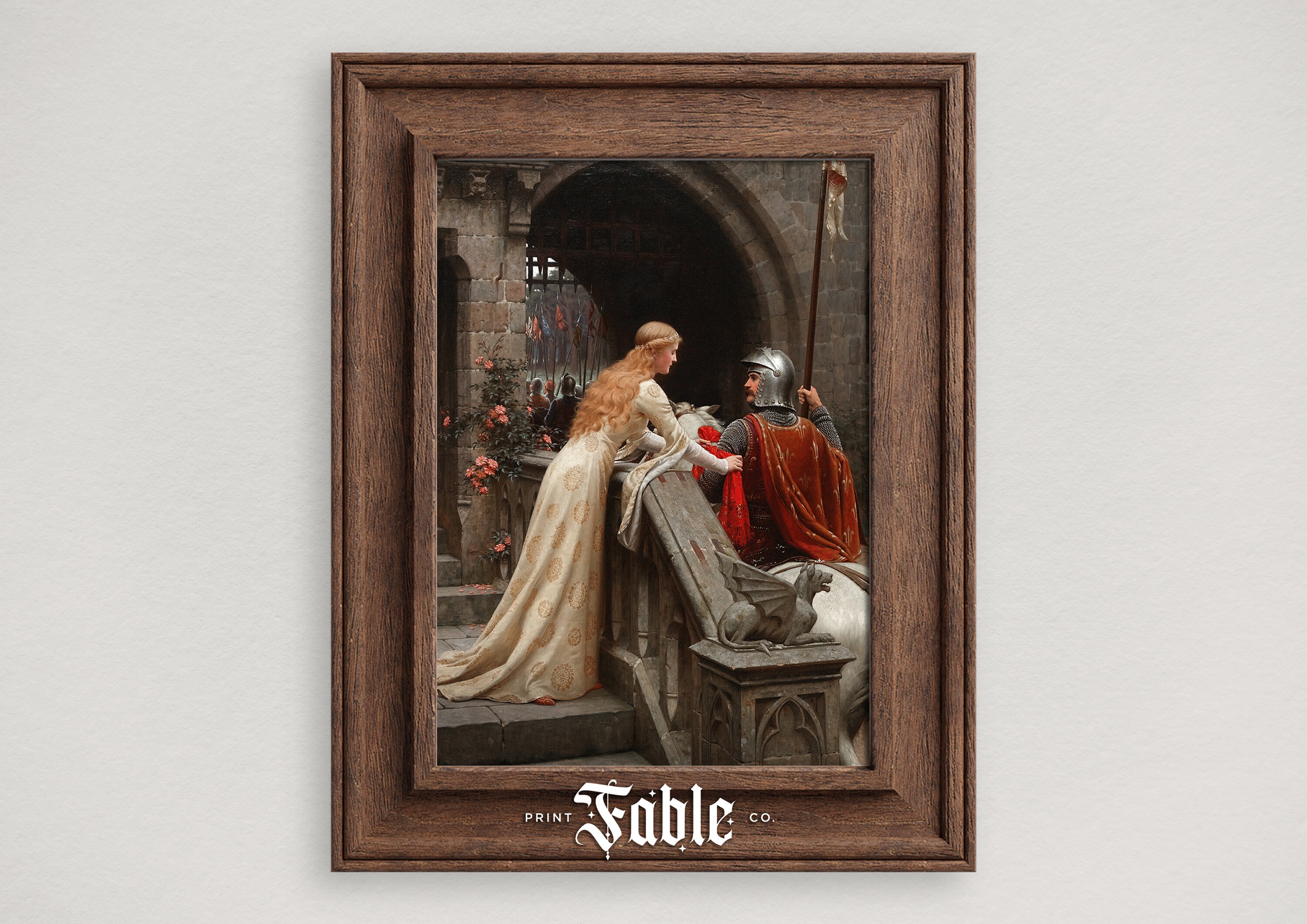 Princess Giving Well Wishes | Vintage Fairytale Knight Painting ...