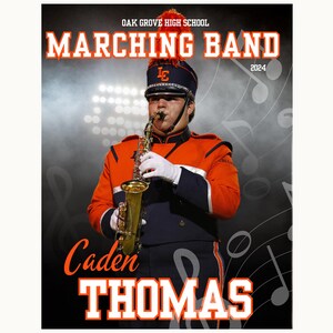 Marching Band Poster Template for Senior Night | Canva Template ...