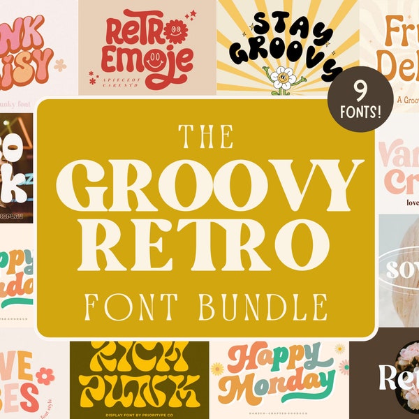 70s Funky Fonts - Etsy