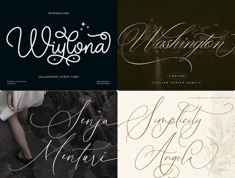 Calligraphy Fonts Canva Font Script Font Cursive Font Digital Font