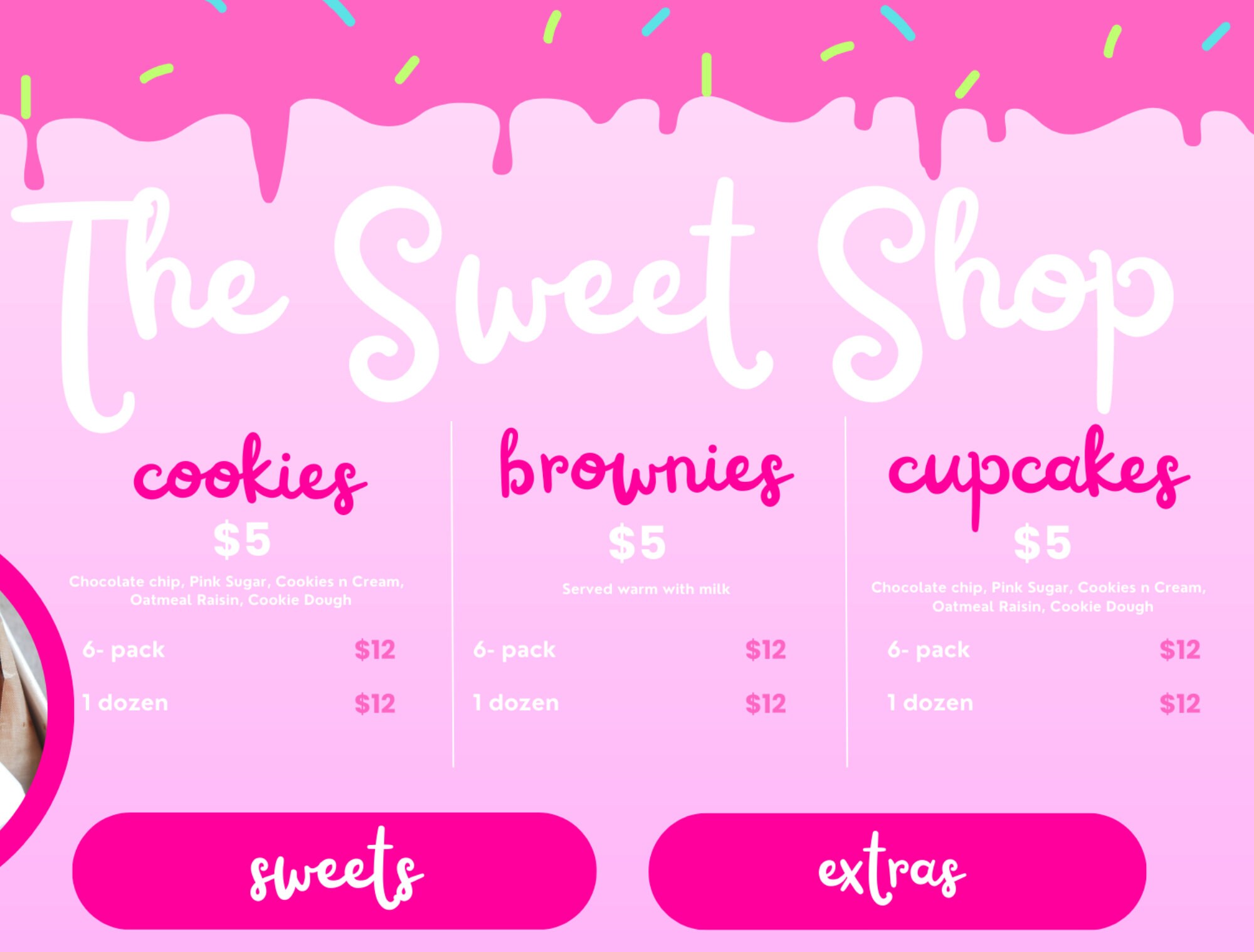 Pink Bakery Menu Canva Template | Editable & Printable | Restaurant ...