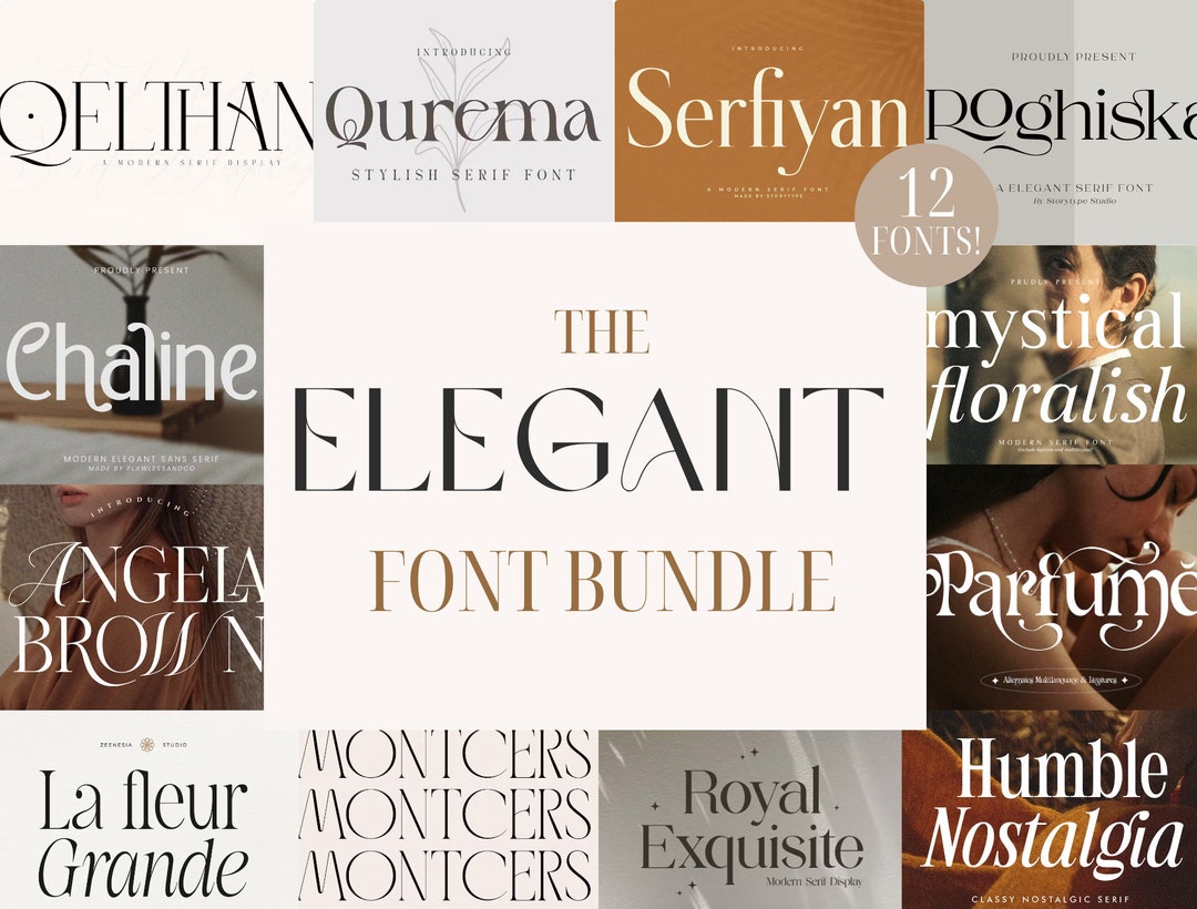 Classic Modern Font Bundle Canva Font, Branding Font, Serif Font ...