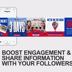 Red White & Blue Instagram Post Template for Sports Teams | Canva ...