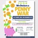 Penny War Fundraiser Flyer for School Coin Drive | Canva Template ...