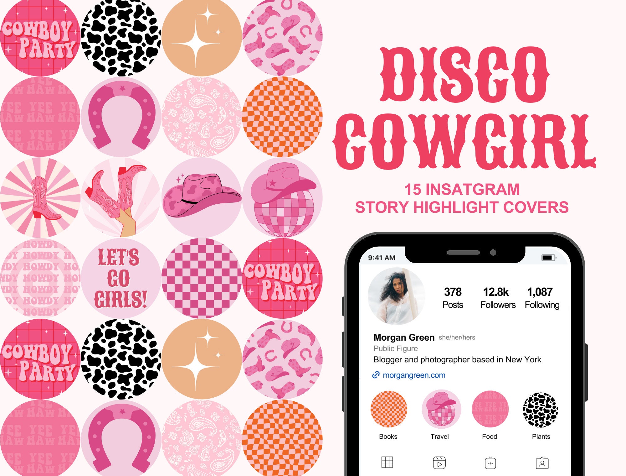 Disco Cowgirl Instagram Highlight Covers Highlights for Instagram ...
