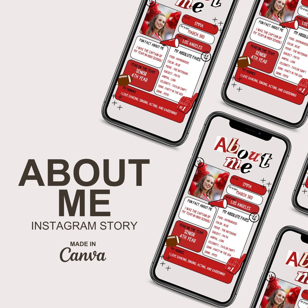 All About Me Social Media Post, Get to Know Me, Meet the Team Instagram ...