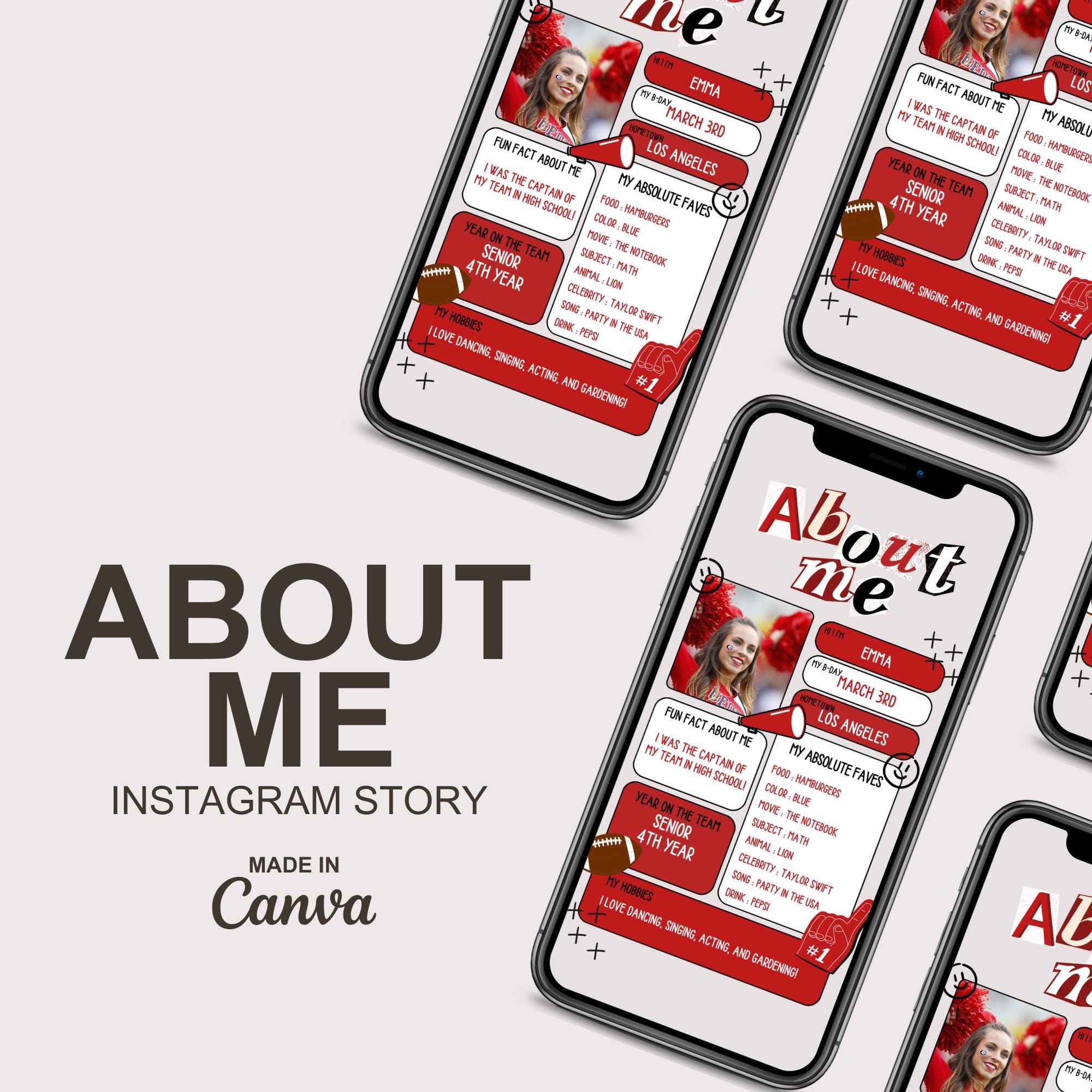 All About Me Social Media Post, Get to Know Me Post, Meet the Team Post ...