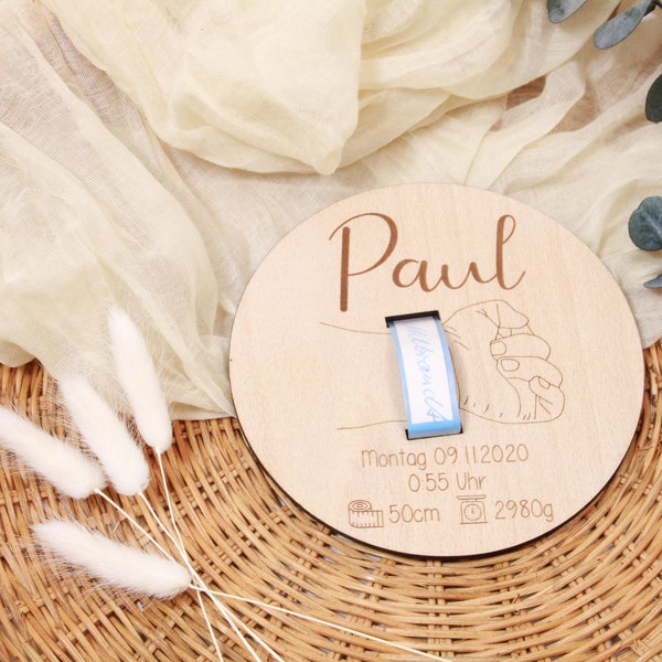 Wooden Sign Birth Ribbon - Etsy