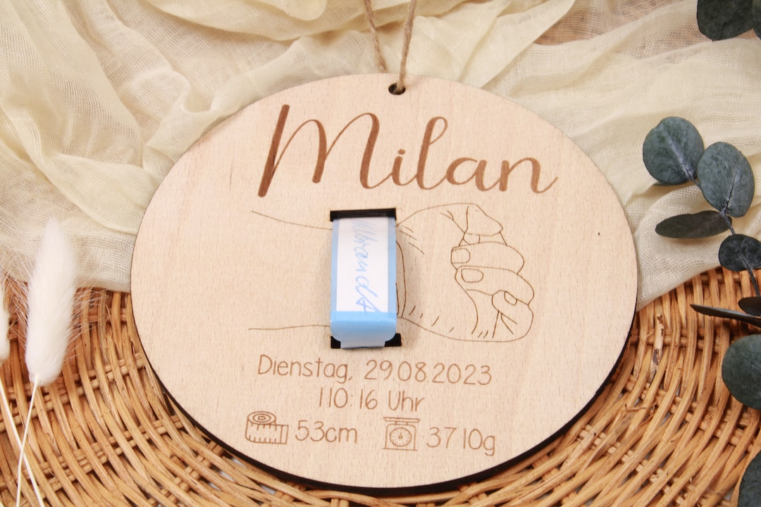 Baby Gift for Birth Gift Baby Personalized Gift Wooden Birth Band ...