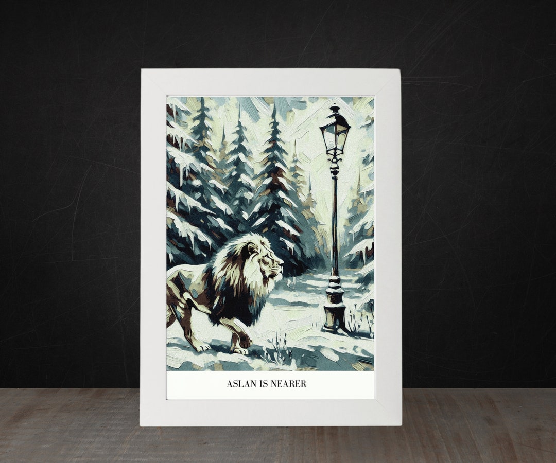 Aslan Lion Witch Wardrobe CS Lewis Chronicles of Narnia Book Poster ...