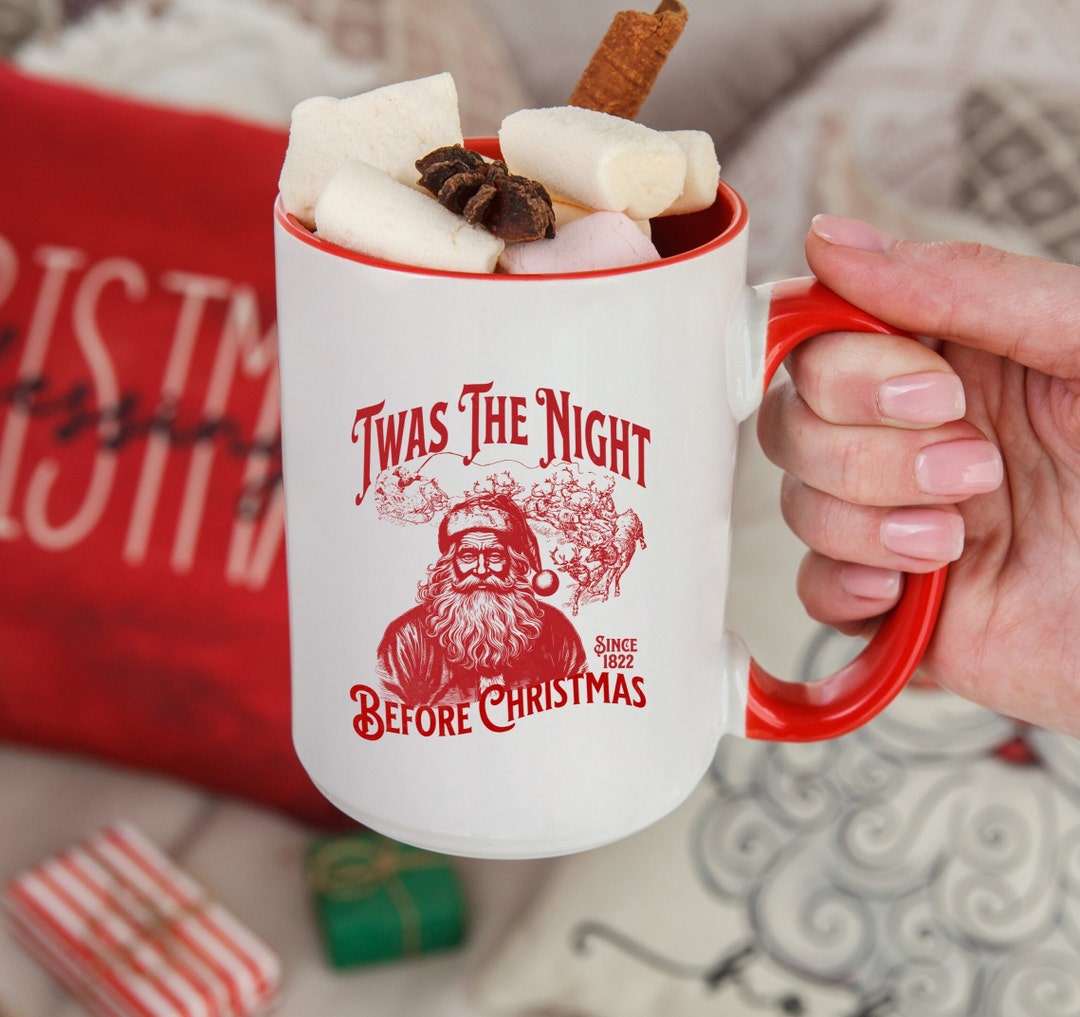 Twas the Night Before Christmas Book Santa Clause Christmas Poem Retro Santa Class Old Fashioned ...