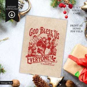 A Christmas Carol Vintage Illustration Card Bundle (PDF) - Etsy