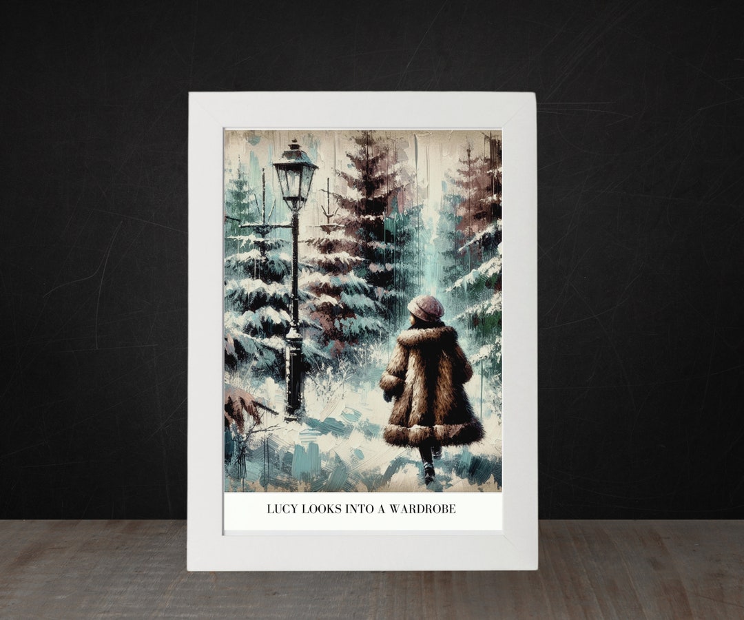 Lucy Lion Witch Wardrobe CS Lewis Chronicles of Narnia Book Poster ...