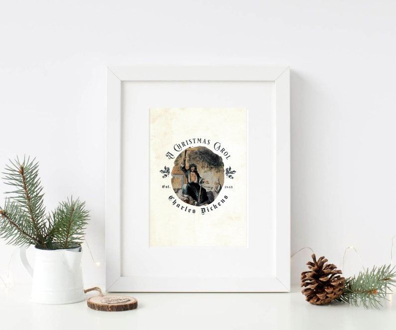 A Christmas Carol Poster: Vintage Book Cover Art (digital Download) - Etsy