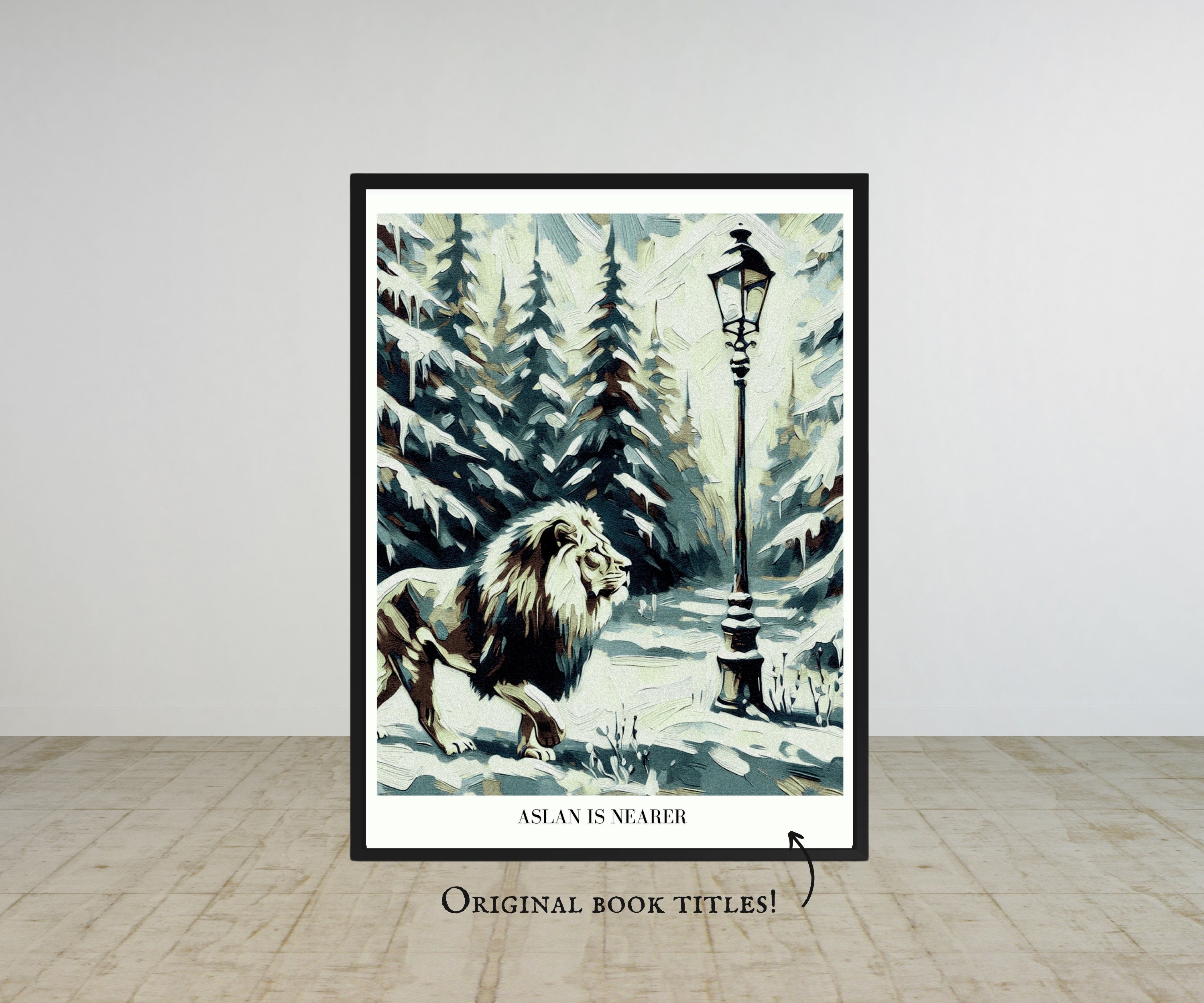 Aslan Lion Witch Wardrobe CS Lewis Chronicles of Narnia Book Poster ...