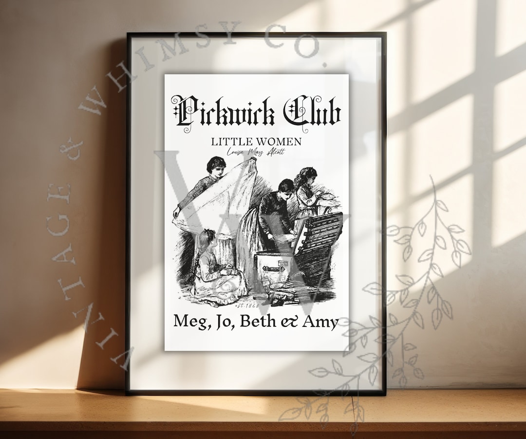 Little Women, Pickwick Club Illustration Art Print (digital Download ...