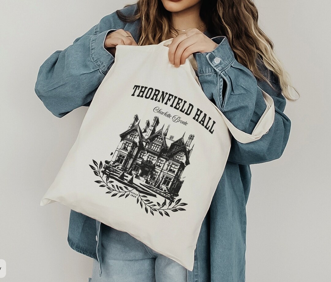 Jane Eyre Book Charlotte Bronte Tote Mr Rochester Thornfield Hall ...