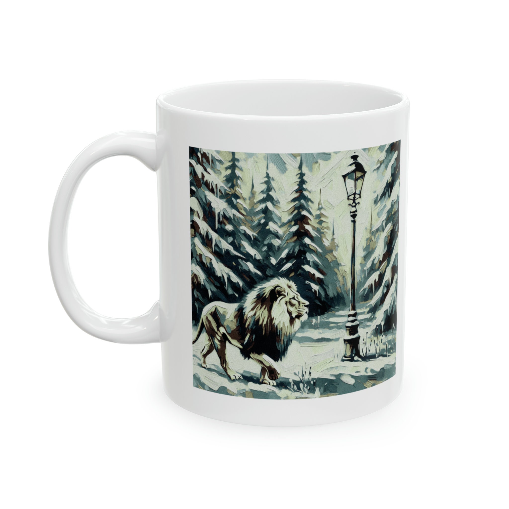 Narnia Aslan Lion Witch Wardrobe CS Lewis Lucy Acrylic Painting Print ...