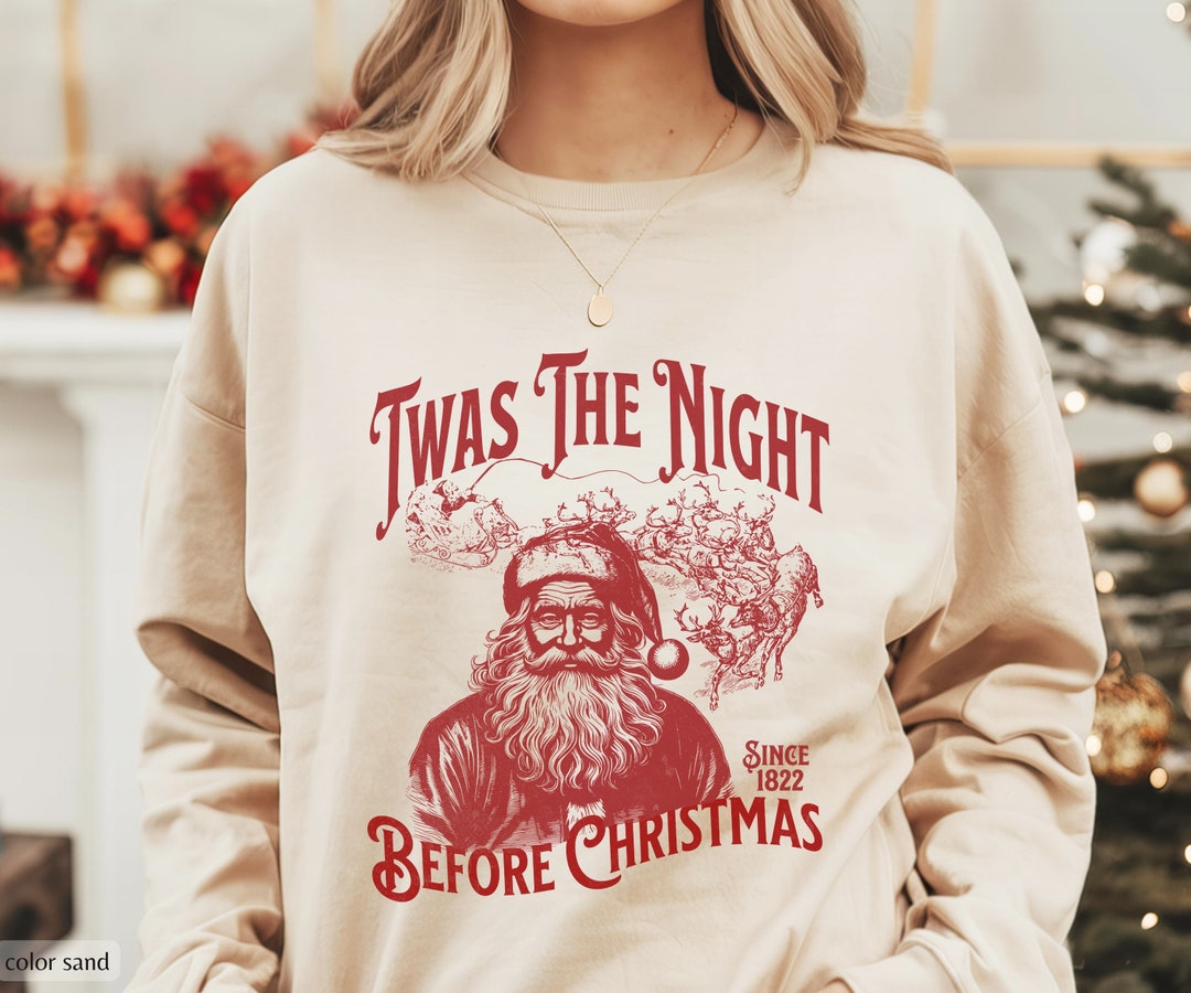 Twas the Night Before Christmas Book Santa Clause Christmas Poem Retro Santa Claus Old Fashioned ...