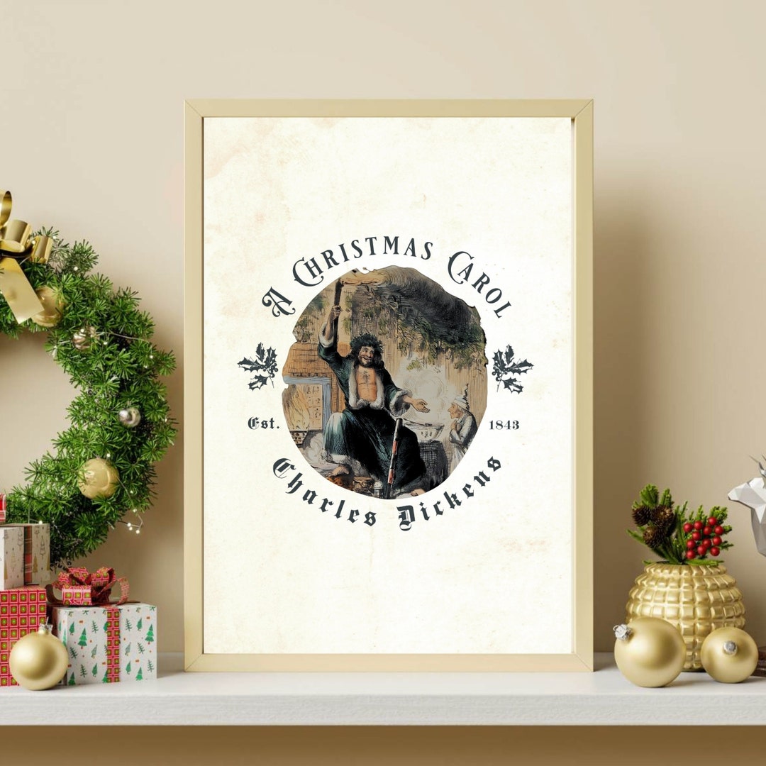 A Christmas Carol Charles Dickens Books Poster Ebenezer Scrooge Classic ...
