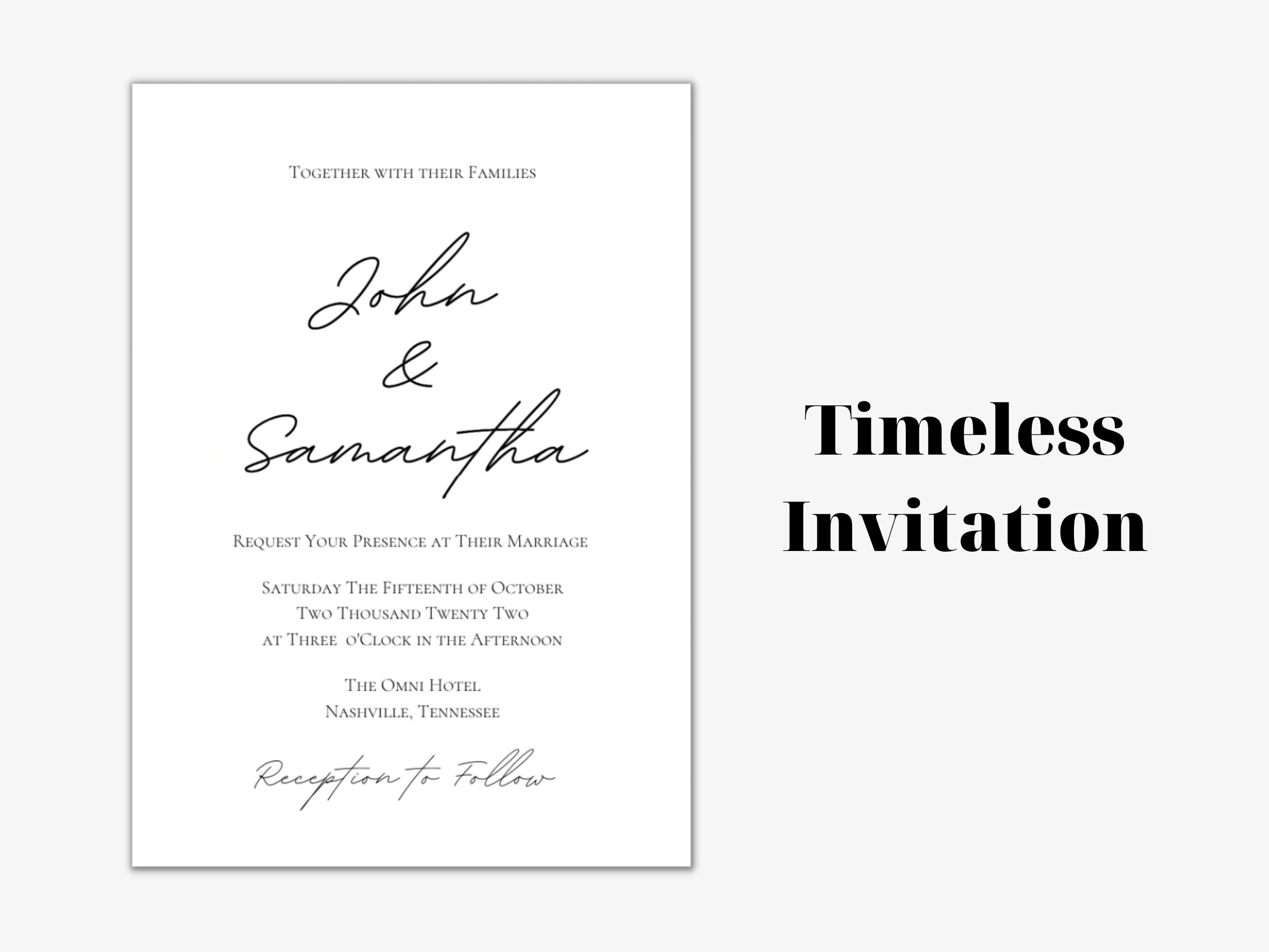 Simple Wedding Invitation Template | Wedding Invitation Template ...