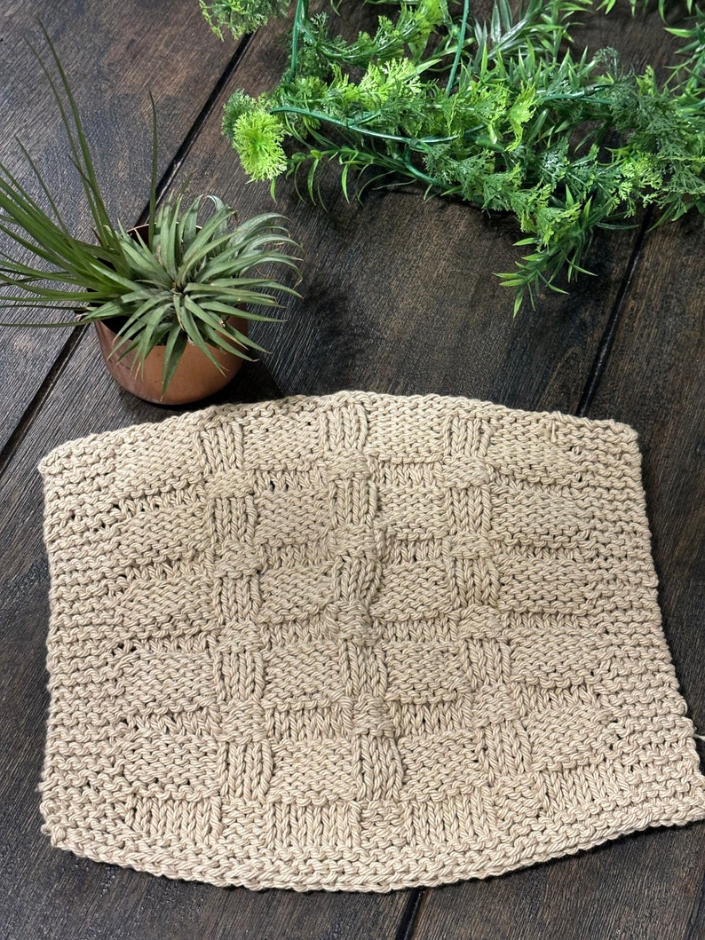 3 Easy Dishcloth Knitting Patterns Pack of 3 Washcloth Blanket Block ...