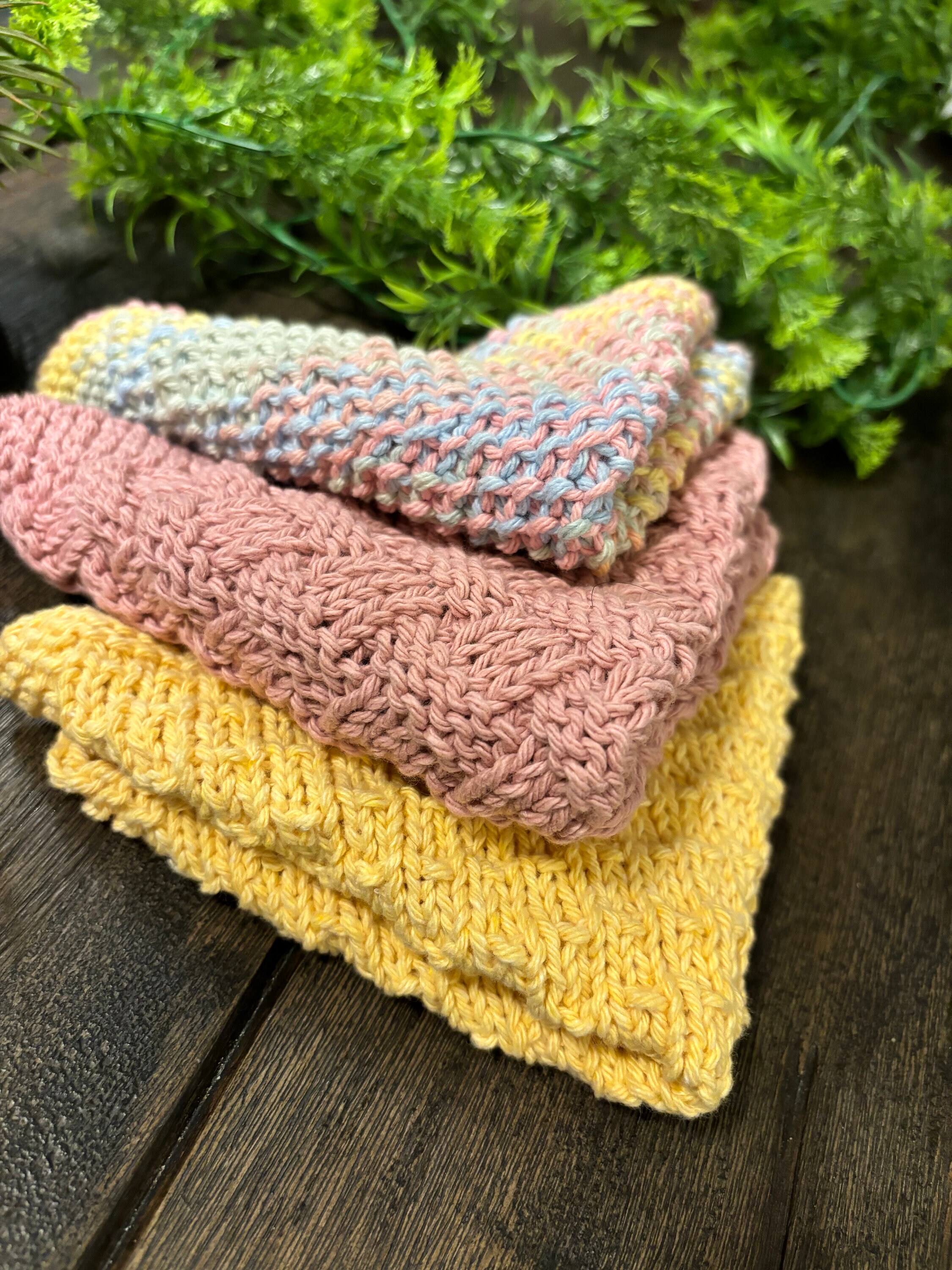 3 Easy Dishcloth Knitting Patterns | Pack of 3 | Washcloth | Blanket ...