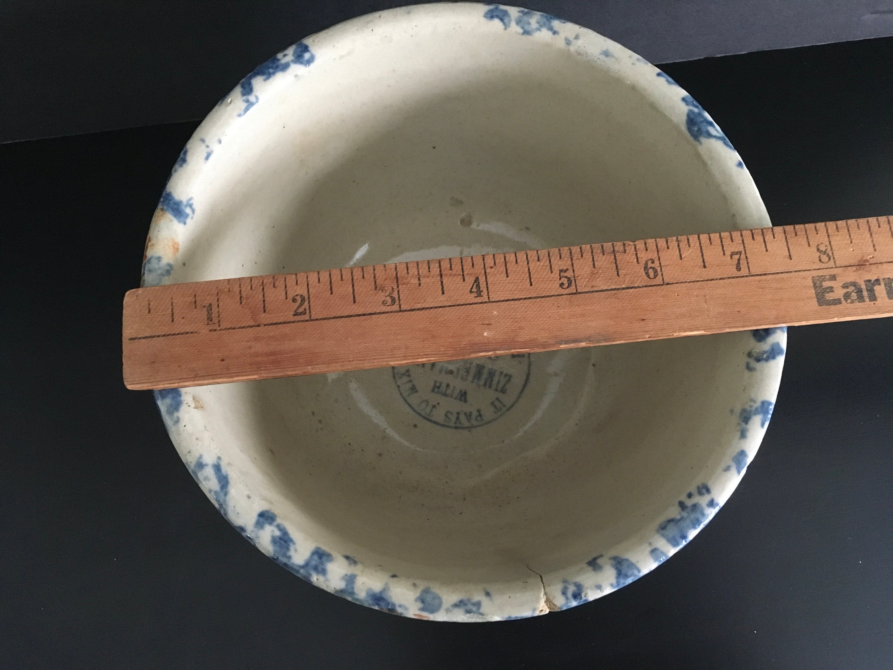 Red Wing Sponge Ware Mixing Bowl Advertising Zimmermans Store ...