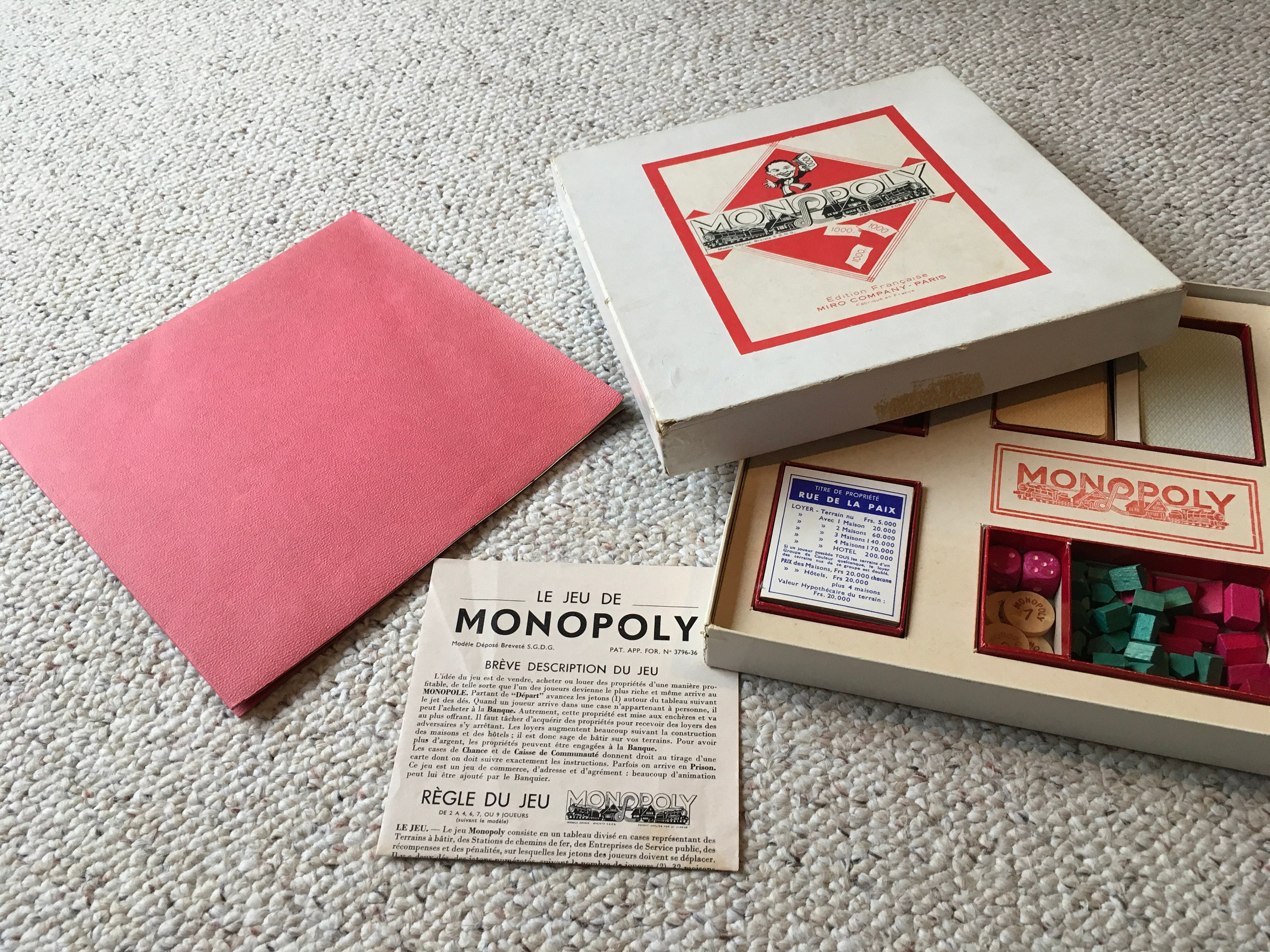 French Monopoly Game From 1950s Vintage Monopoly Board Game Made in ...