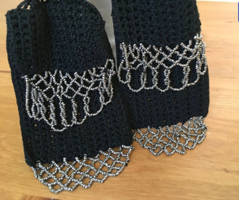 Antique Victorian Miser Purse String Purse Knit Beaded Bag Penny ...