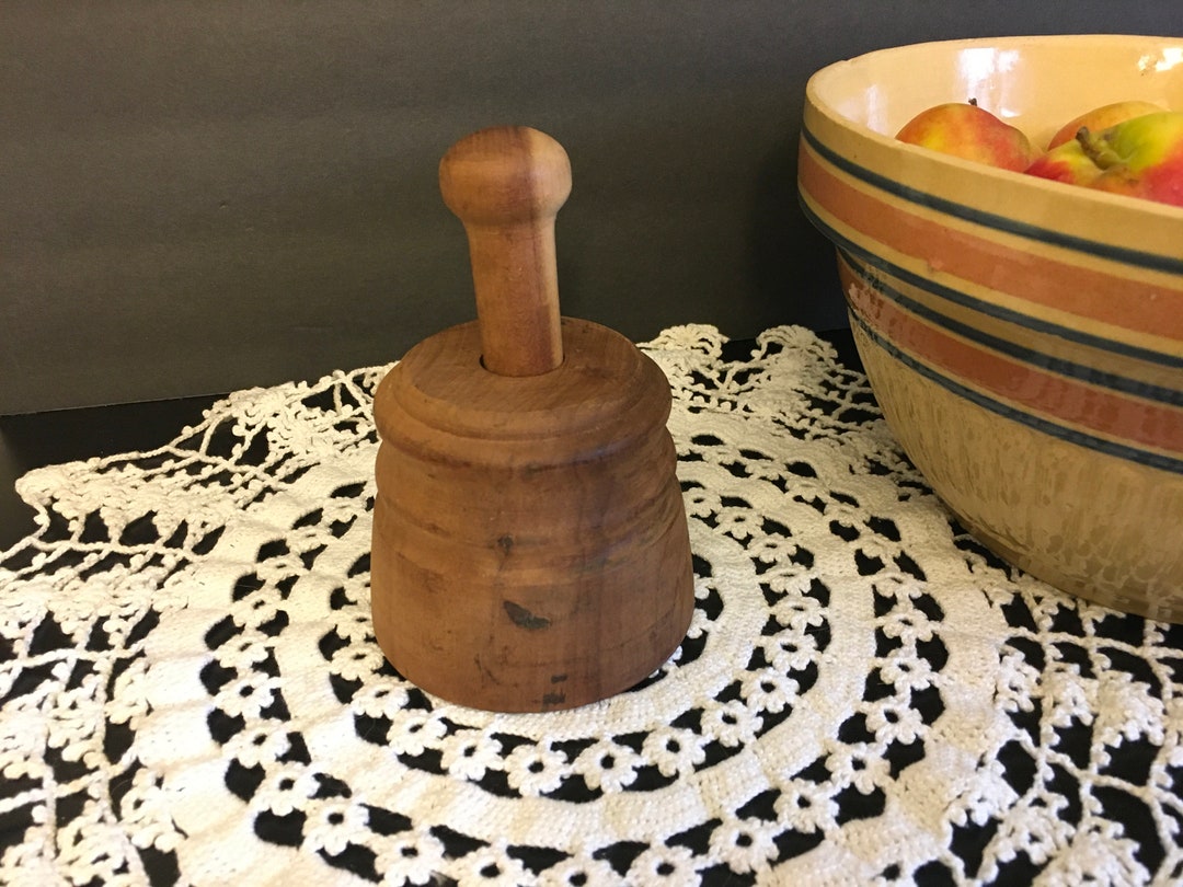 Primitive Wood Butter Press Antique Farmhouse Rustic Butter Mold Eight ...