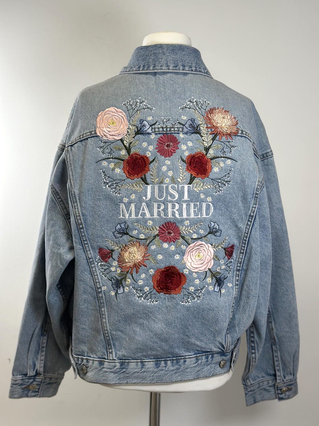 Elegant Wedding Jacket - Design for Denim/jean Jacket - Just Married ...