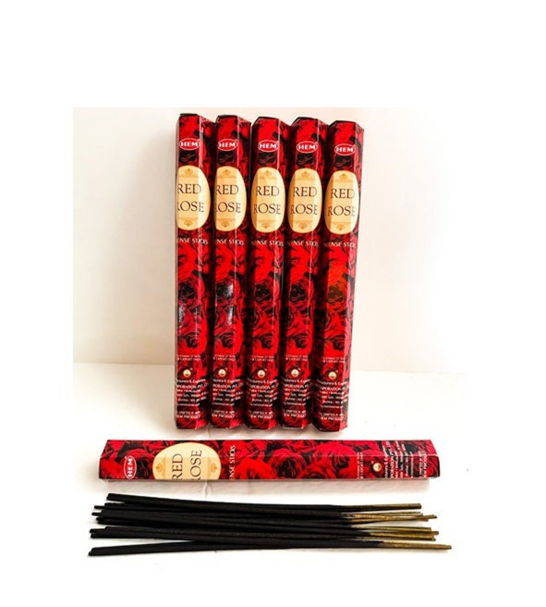 Hem RED ROSE Incense Sticks Choose From 20, 40, 60, 100, 140, 180 or ...