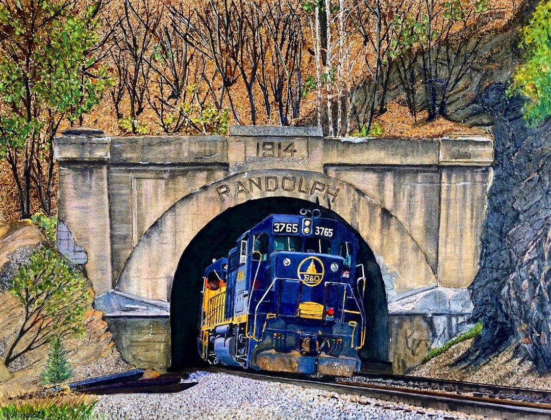 Railroad Art - Train Art - B&O - Baltimore and Ohio - Chessie - Art ...