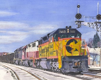 Railroad Art Train Art Baltimore & Ohio Chessie System - Etsy